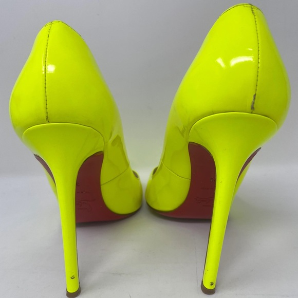 Christian Louboutin | Shoes | 39 Neon Yellow Christian Louboutin 2mm ...